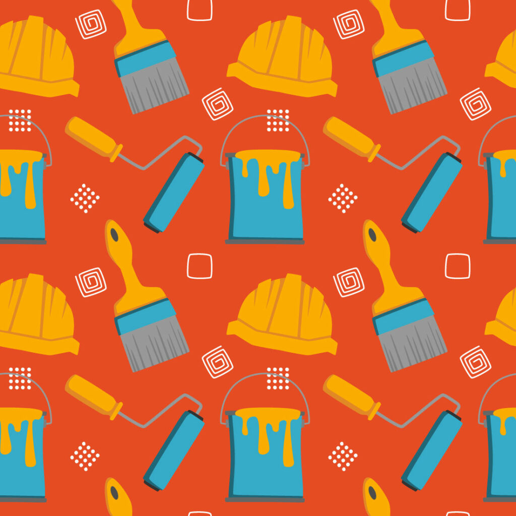 Construction Seamless Pattern - MasterBundles