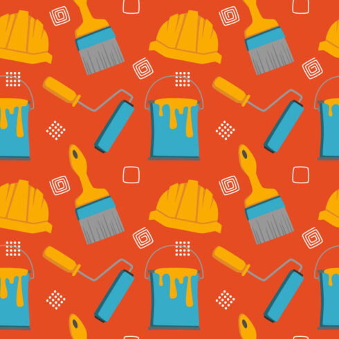 Construction Seamless Pattern - MasterBundles