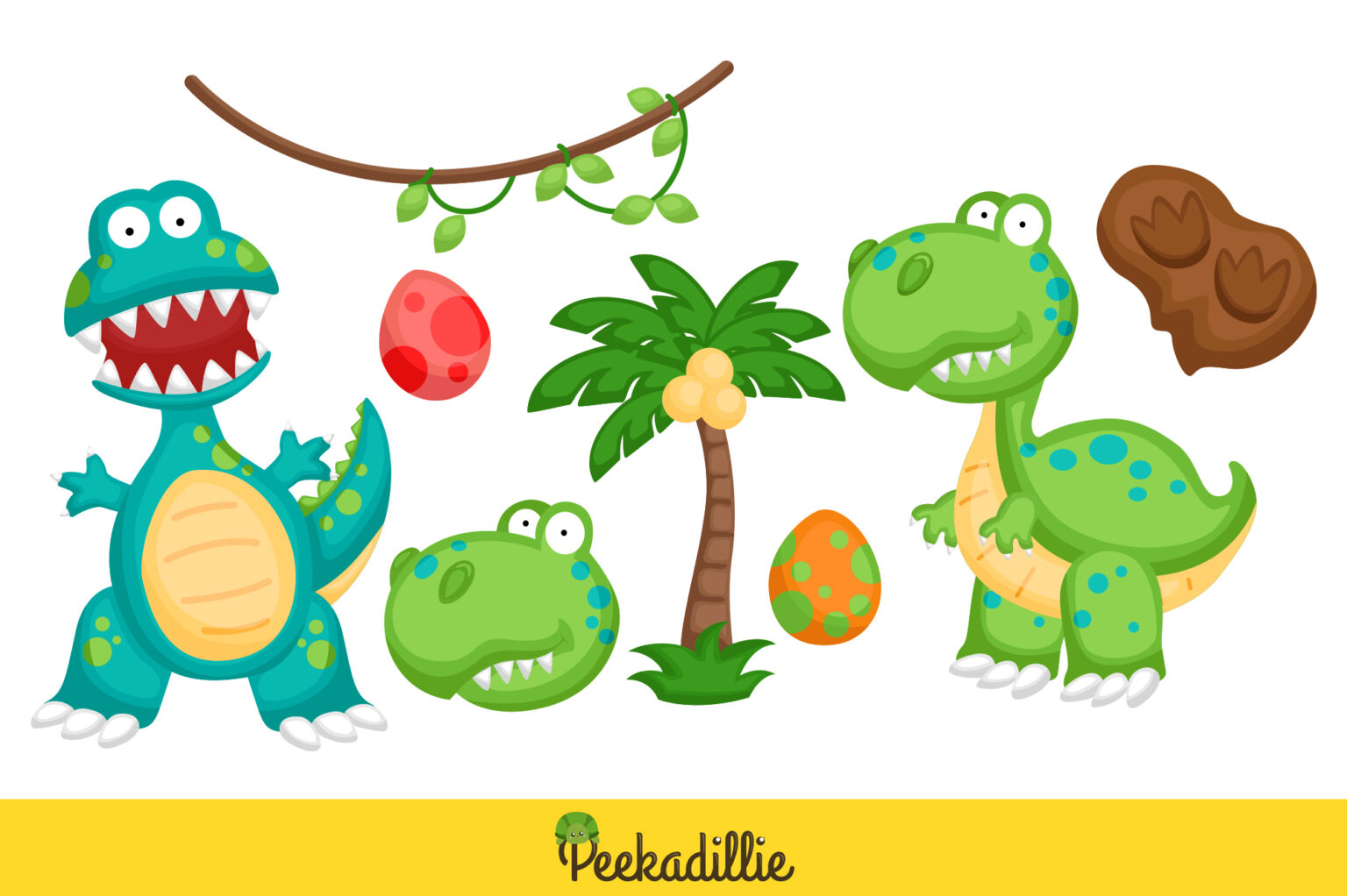 Colorful Cute and Funny Animal Dinosaur Tryannosaurus Trex Ancient ...