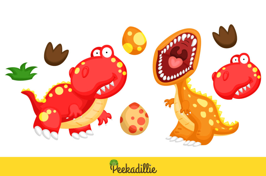 Colorful Cute and Funny Animal Dinosaur Tryannosaurus Trex Ancient ...