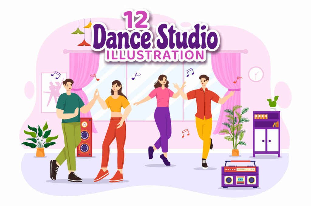 12 Dance Studio Illustration - MasterBundles