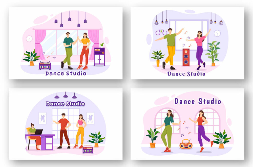 12 Dance Studio Illustration - MasterBundles
