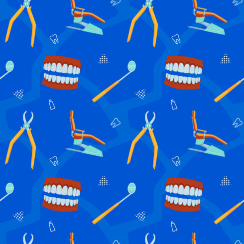 Dental Seamless Pattern - MasterBundles