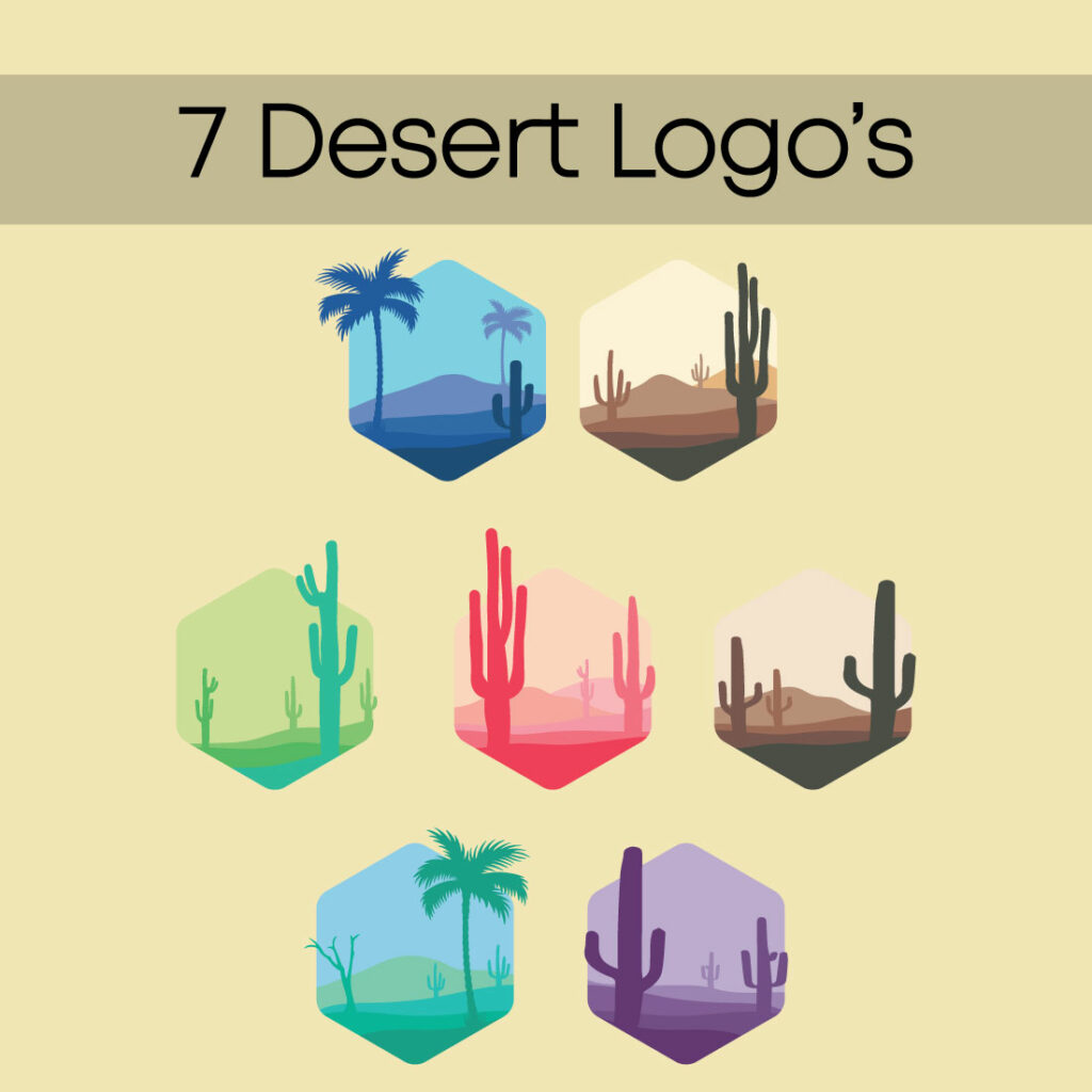 7 Desert Logo's - MasterBundles
