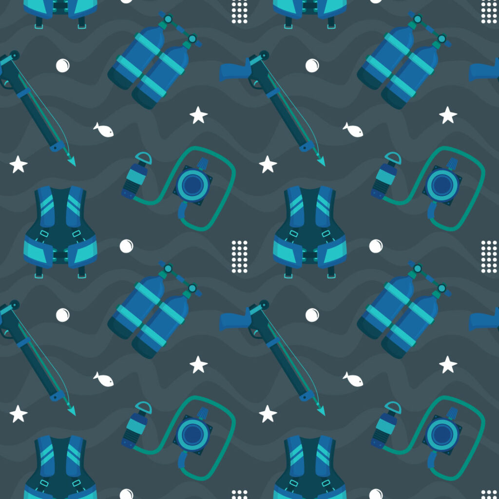 Diving Seamless Pattern - MasterBundles
