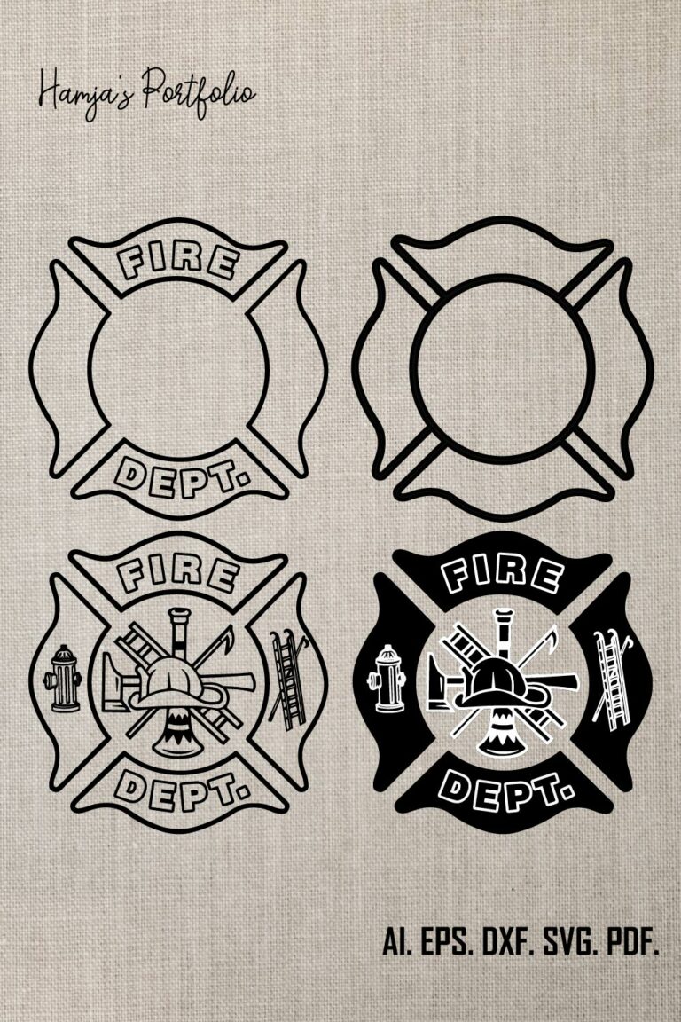 Fire Department Logo svg design, Firefighter Logo svg vector bundle ...