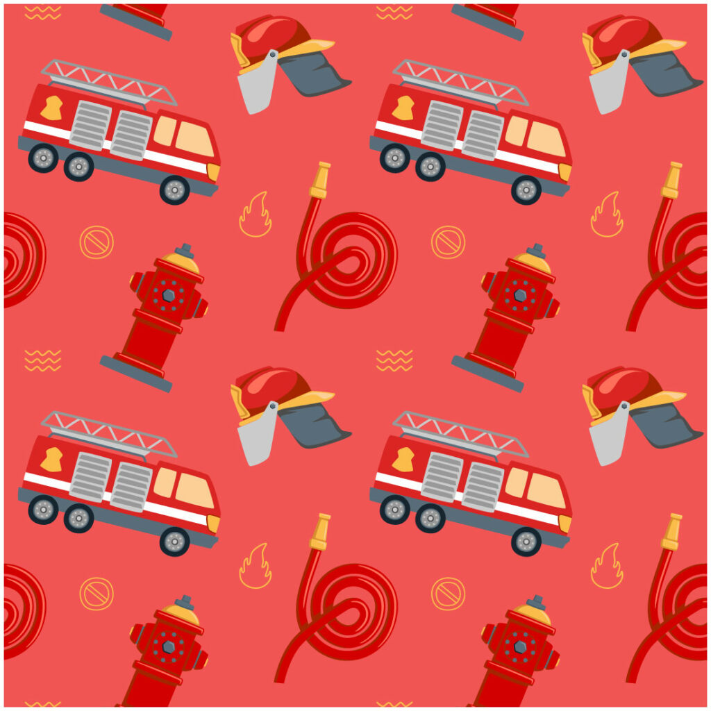 Firefighter Seamless Pattern - MasterBundles