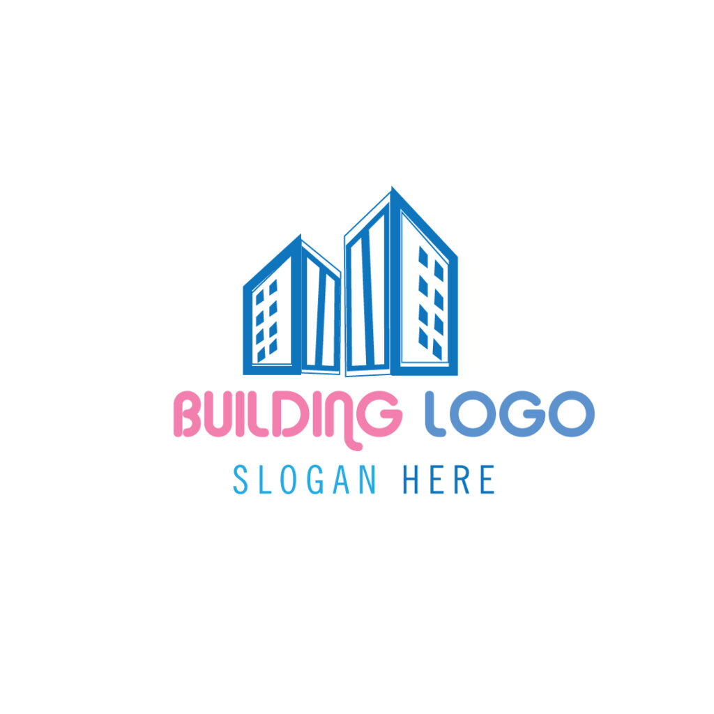 Flat Vector minimalist architecture or building logo - MasterBundles