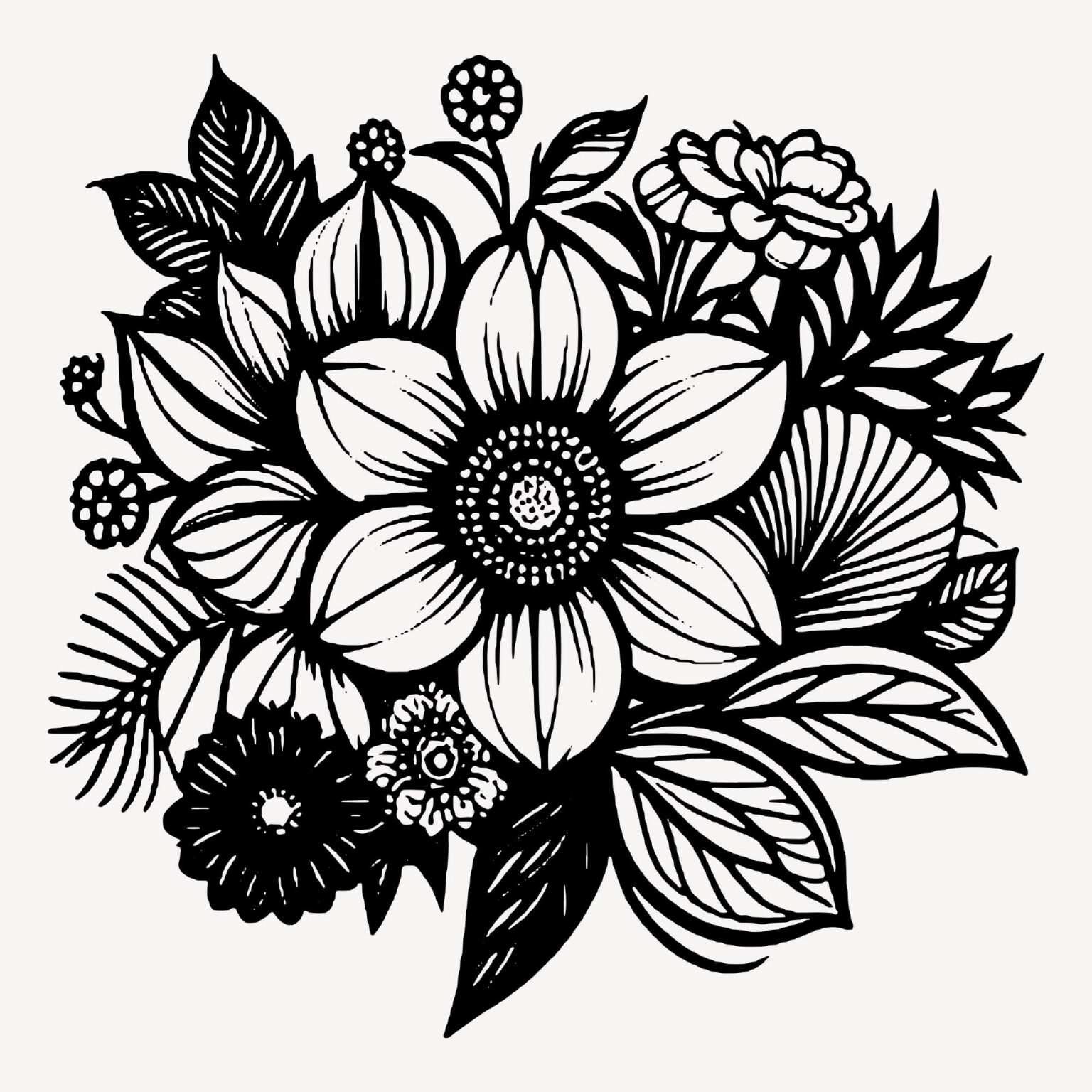 flower line artwork vector bundle . flower line art vector free ...