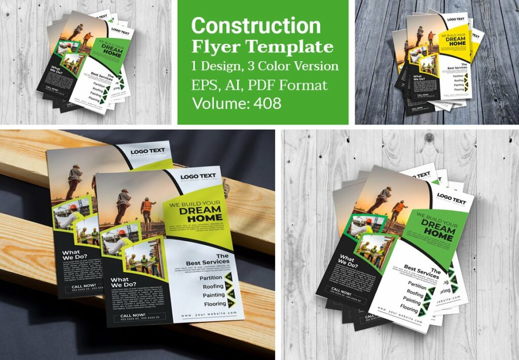 Construction Flyer Template - MasterBundles