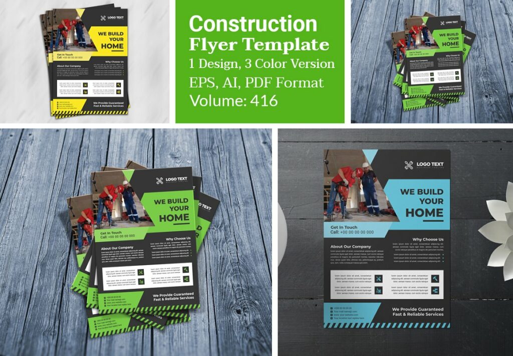 Construction Flyer Template - MasterBundles
