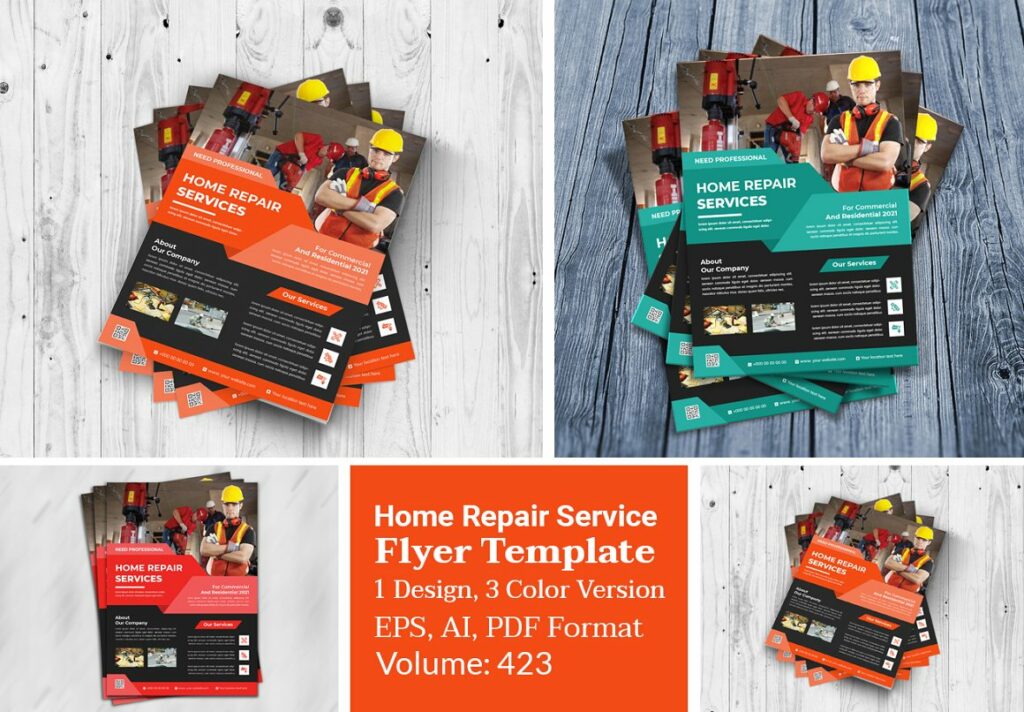 Home Repair Service Flyer Design - MasterBundles