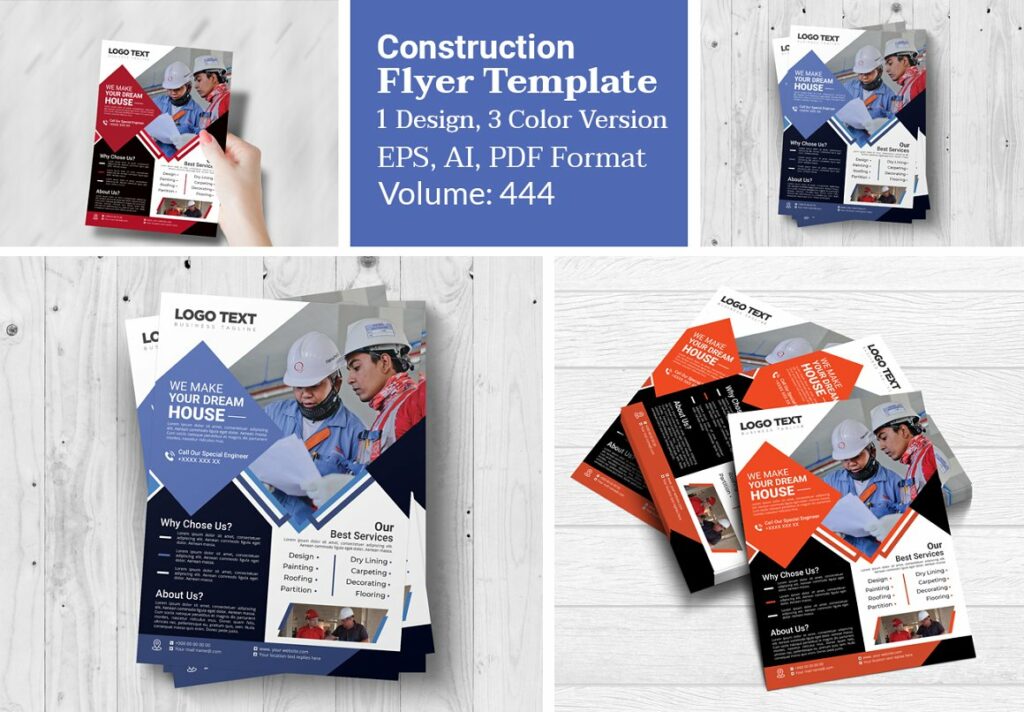 Building Construction Flyer Template - MasterBundles