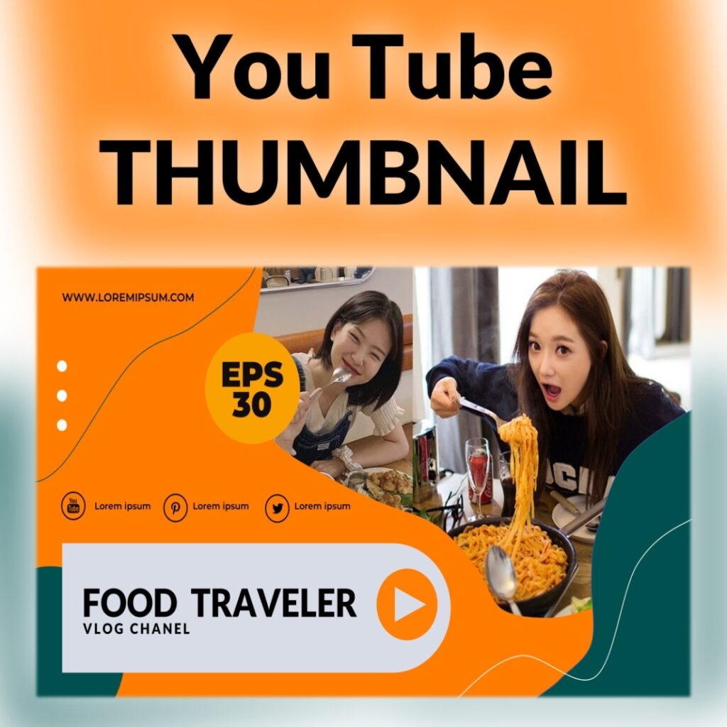 Creative FOOD VLOGER thumbnail. Thumbnail. Creative thumbnail. You tube ...