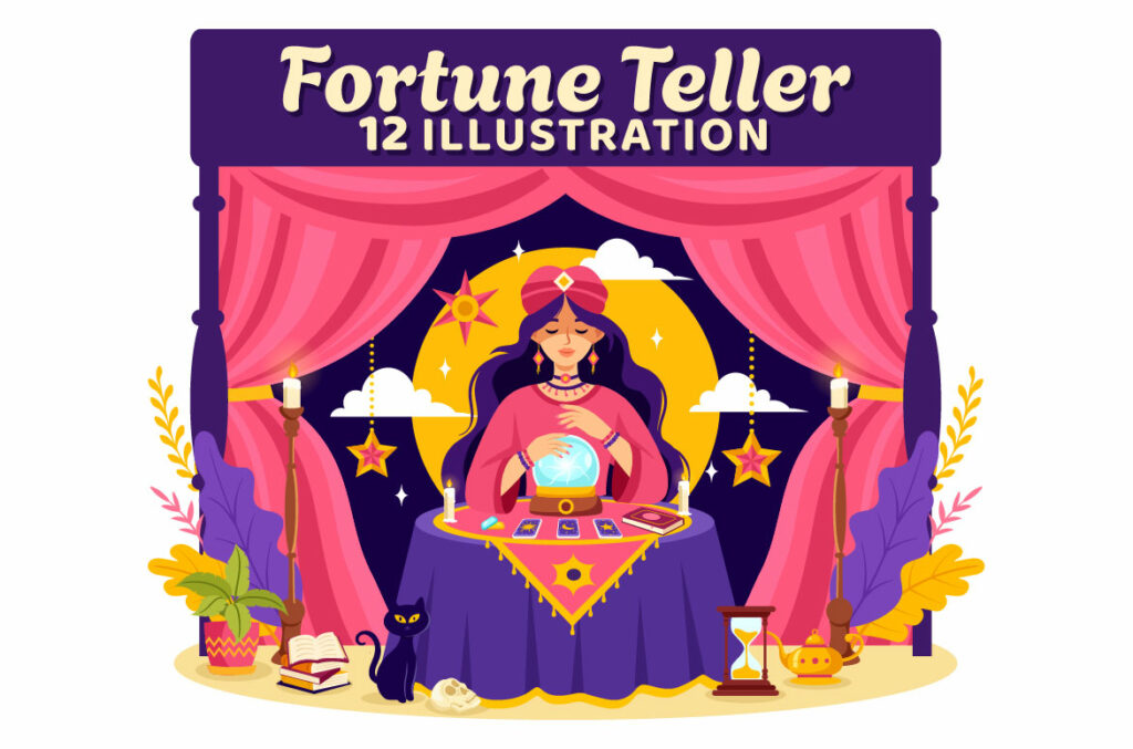 12 Fortune Teller Illustration - MasterBundles