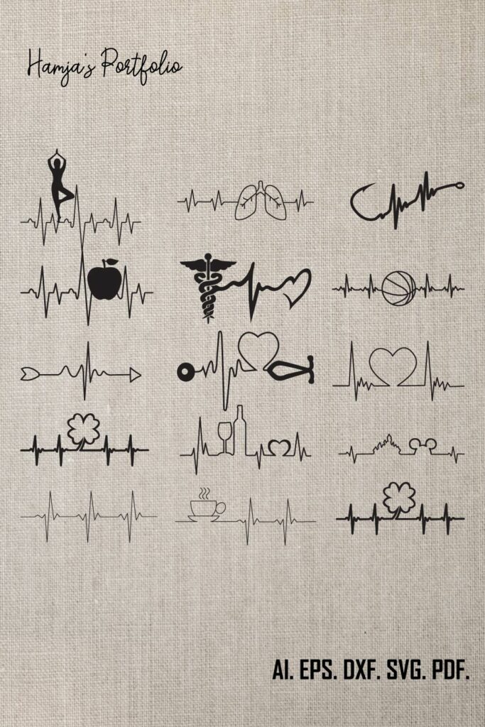 Heartbeat icon logo, Heartbeat vector sign symbol, Heartbeat logo ...