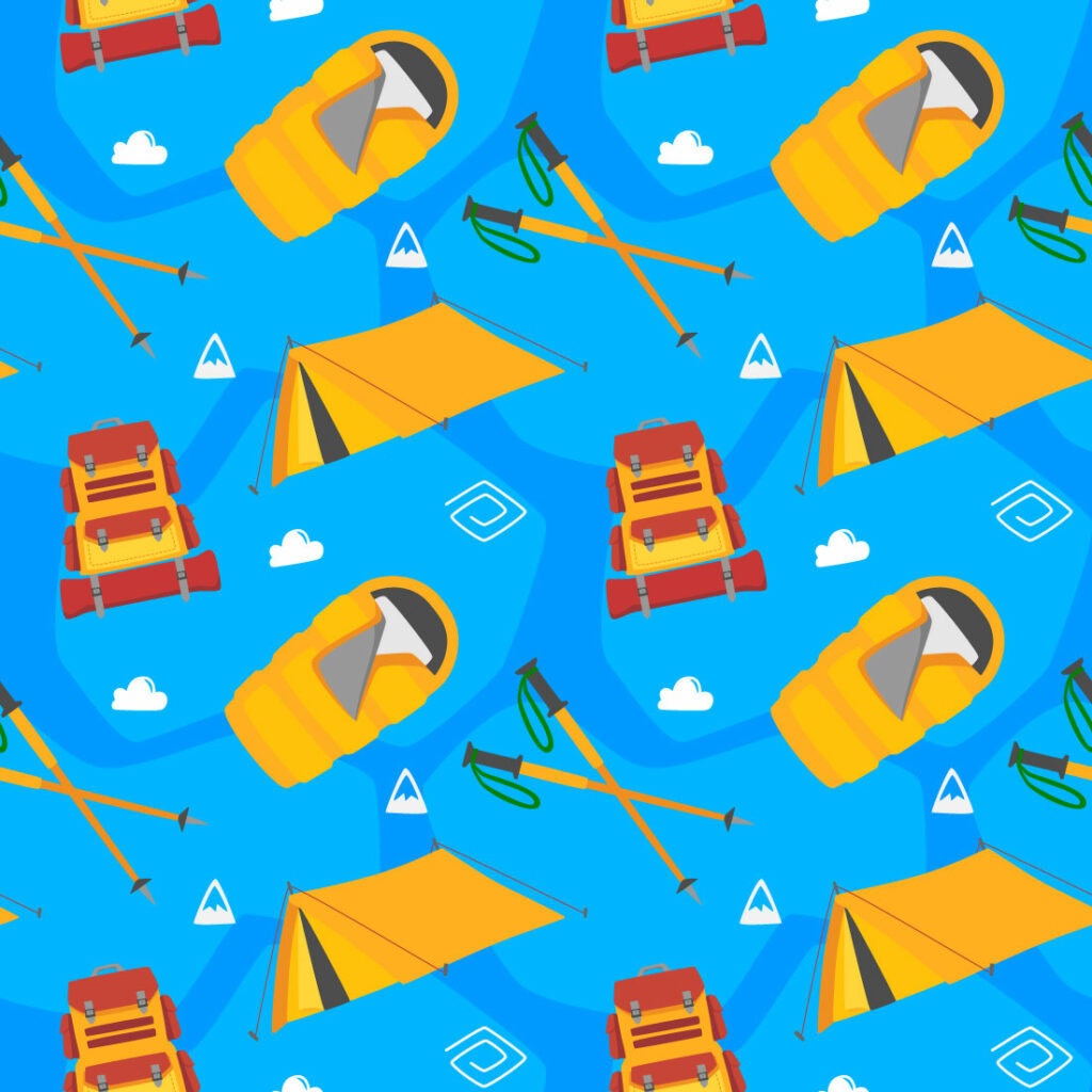 Hiking Seamless Pattern - MasterBundles