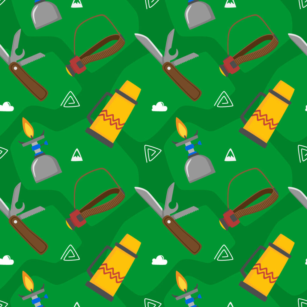 Hiking Seamless Pattern - MasterBundles