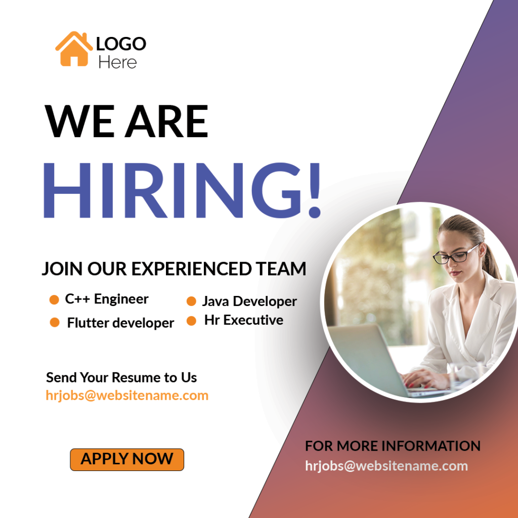 We are hiring employee job social media banner post template