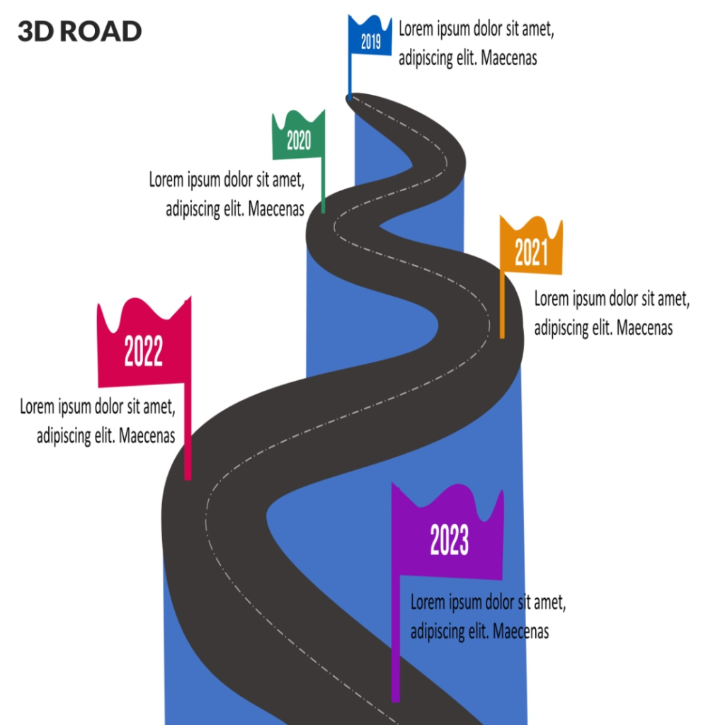 Creative 3d road. company illustration. rectangle illustration ...