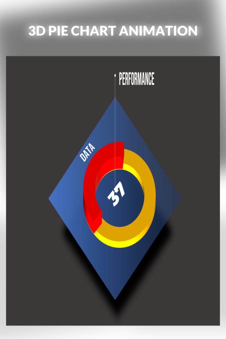 Creative 3d pie chart illustration. company illustration. Chart ...