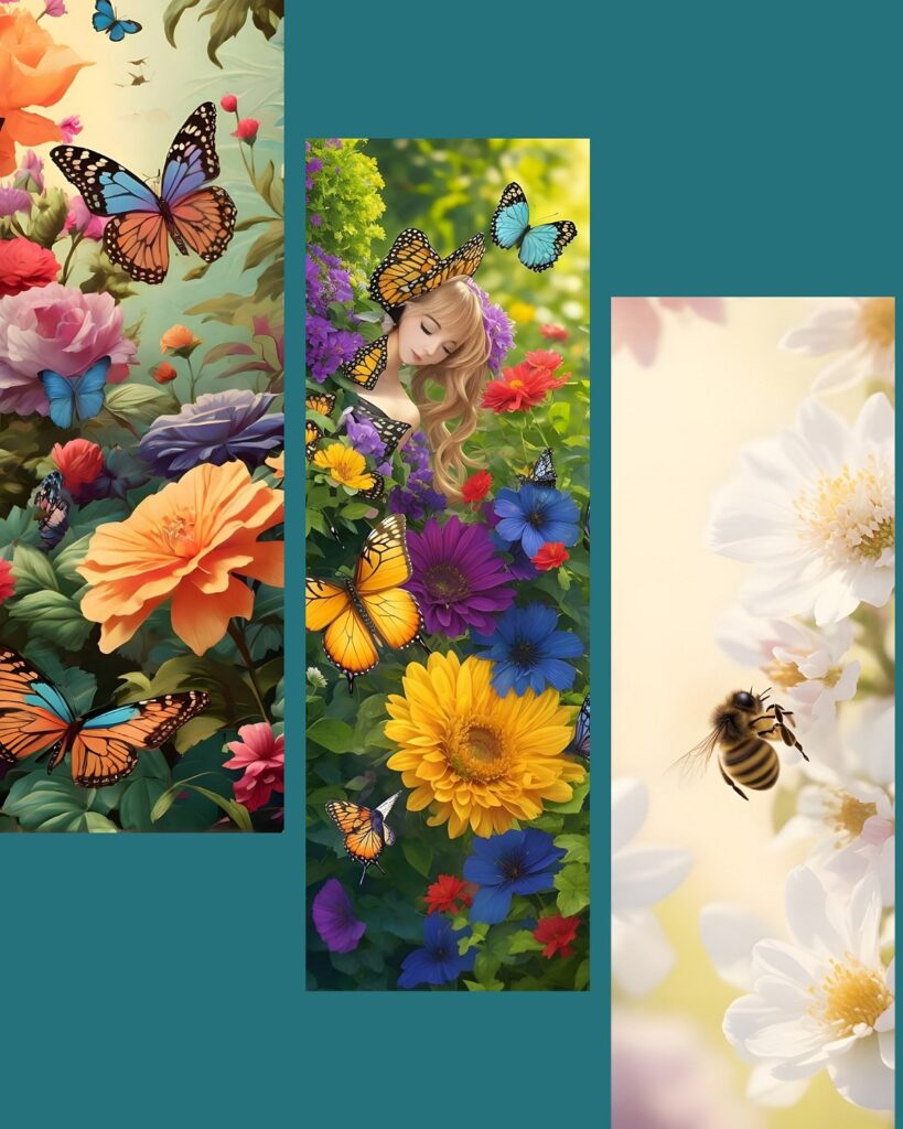 Bookmark Symphony: Dancing Through the Seasons with Motion" - MasterBundles