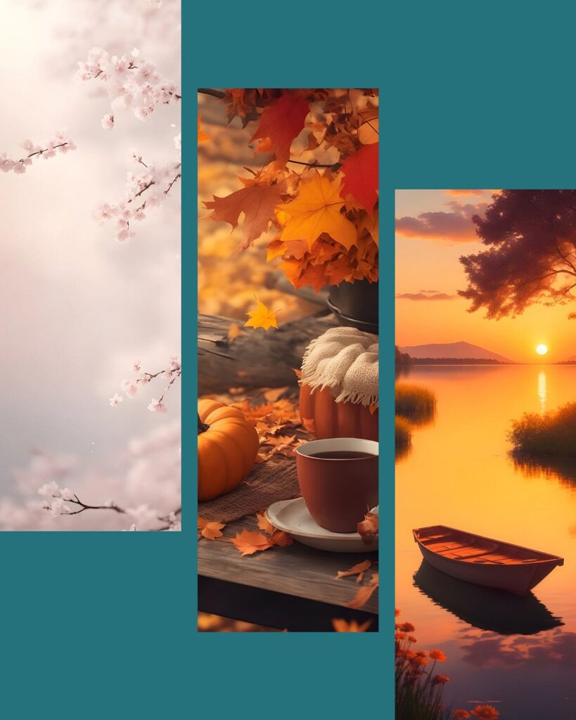 Bookmark Symphony: Dancing Through the Seasons with Motion" - MasterBundles