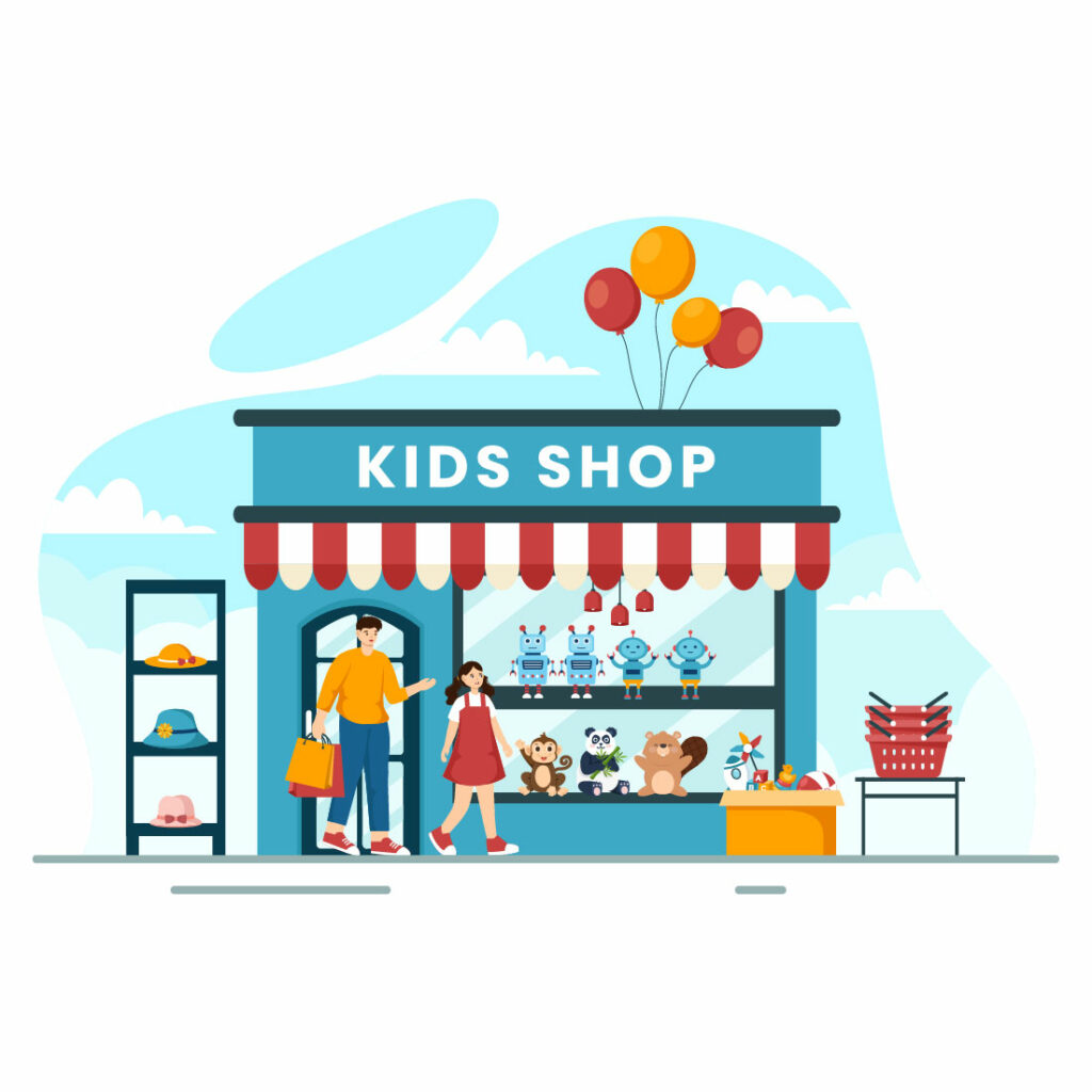 12 Kids Shop Illustration - MasterBundles