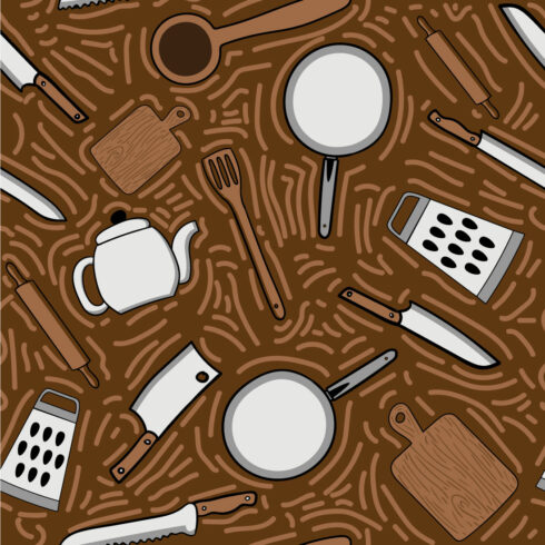 Kitchen Seamless Pattern - MasterBundles