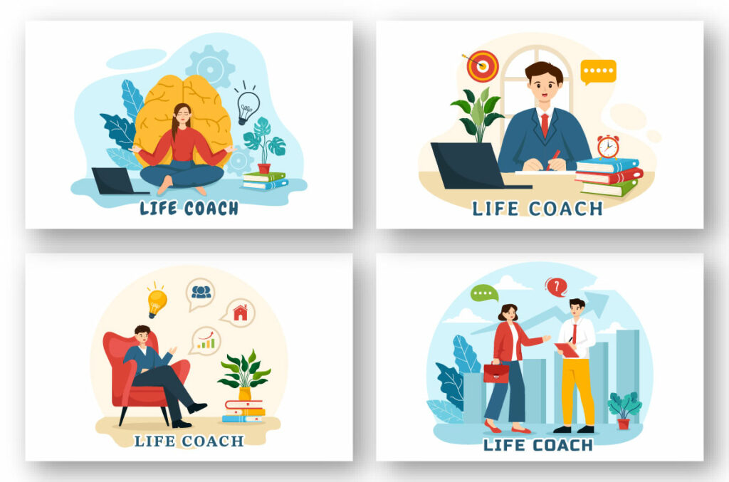 12 Life Coach Illustration - MasterBundles