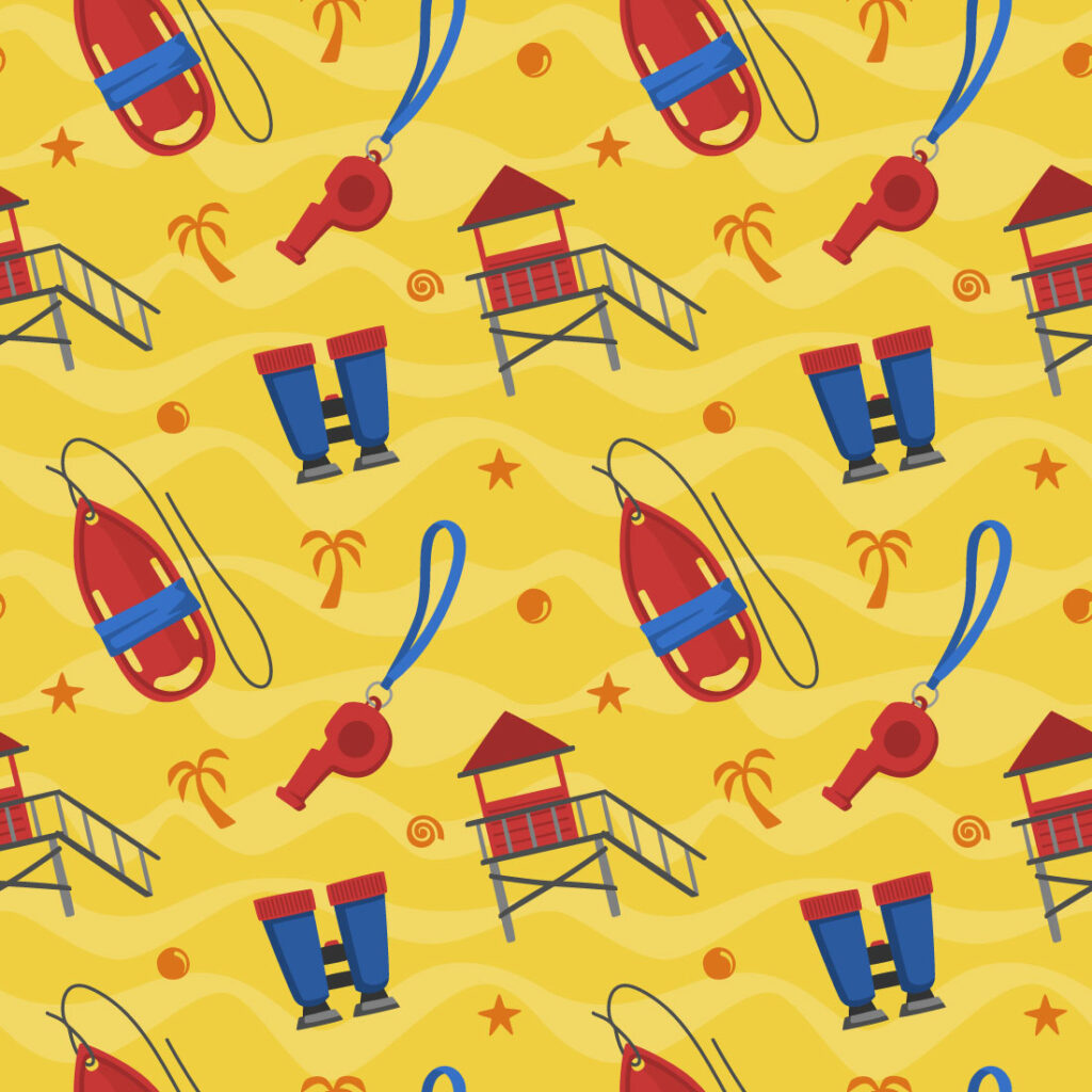 Lifeguard Seamless Pattern - MasterBundles