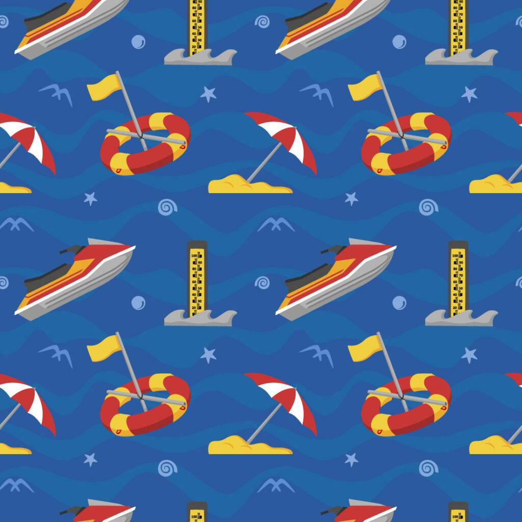 Lifeguard Seamless Pattern - MasterBundles