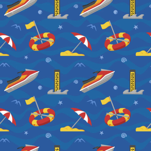Lifeguard Seamless Pattern - MasterBundles