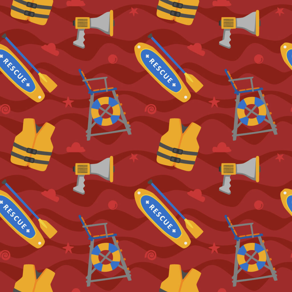 Lifeguard Seamless Pattern - MasterBundles