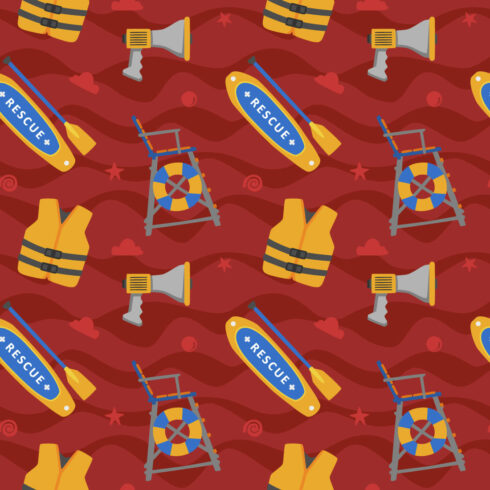 Lifeguard Seamless Pattern - MasterBundles