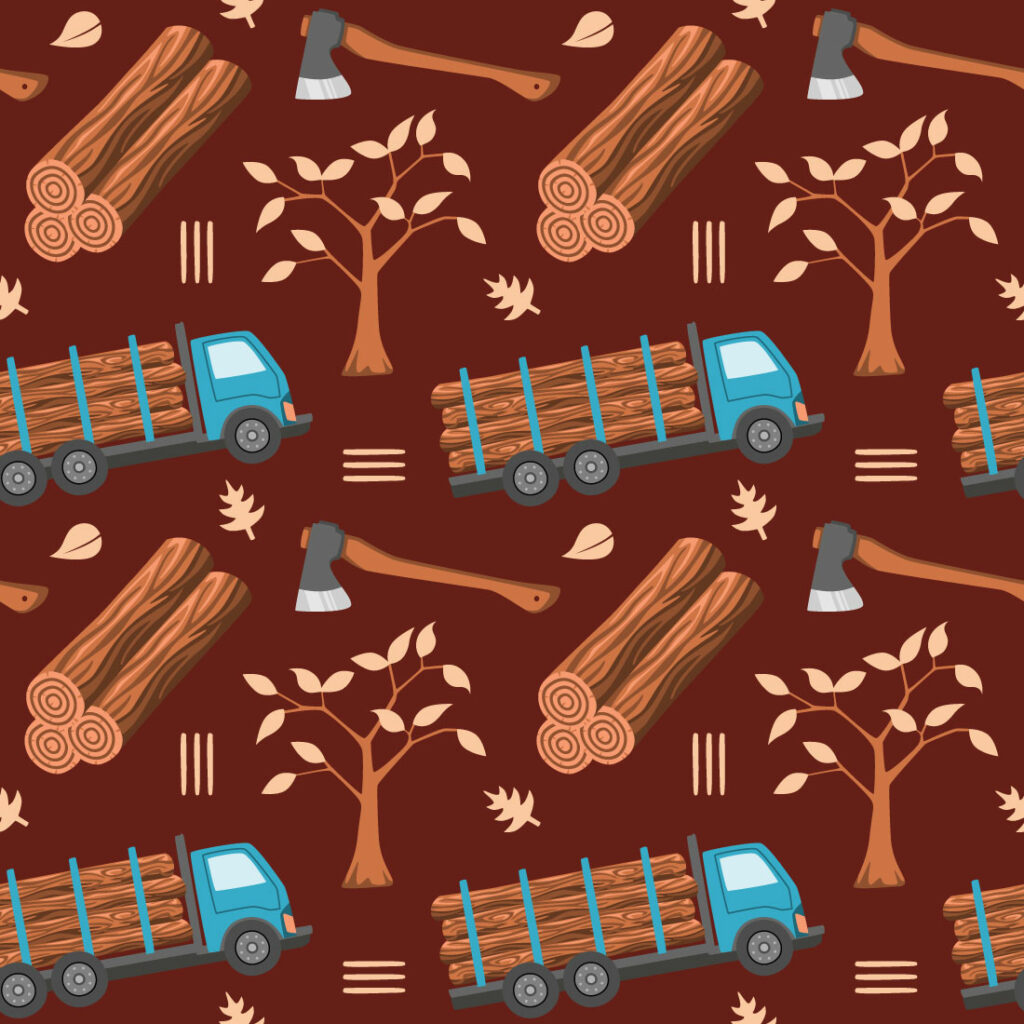Lumberjack Seamless Pattern - MasterBundles
