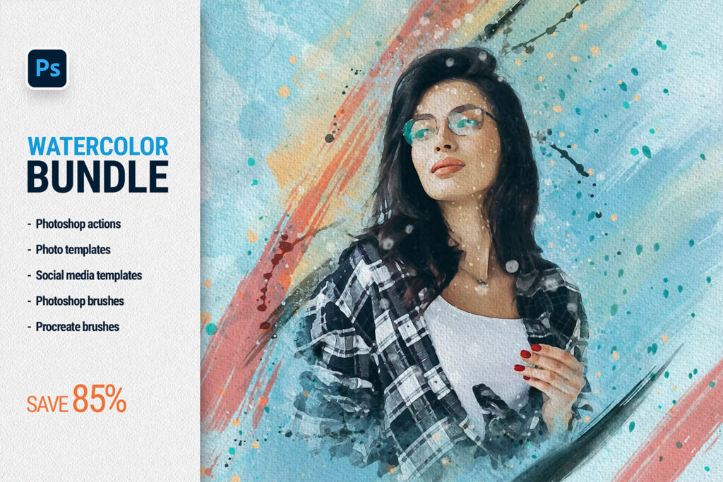 Watercolor Assets Bundle - MasterBundles