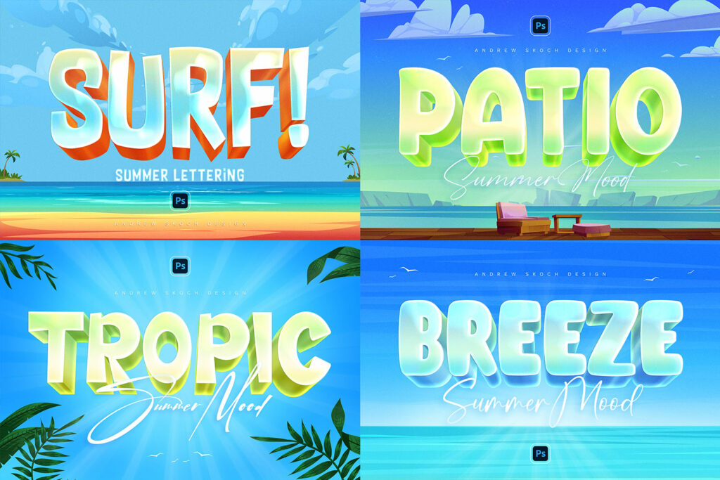 Summer Text Effects Bundle - MasterBundles