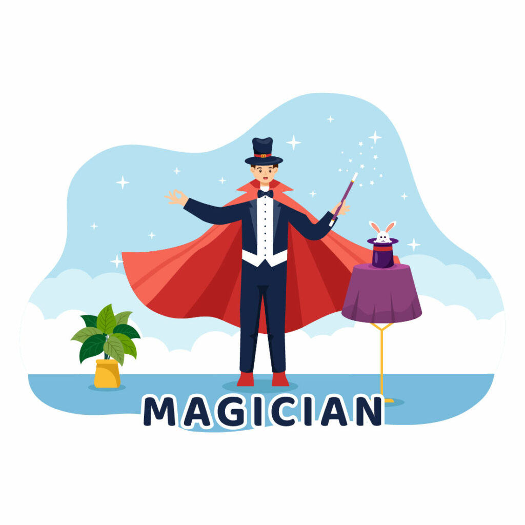 12 Magician Illusionist Illustration - MasterBundles