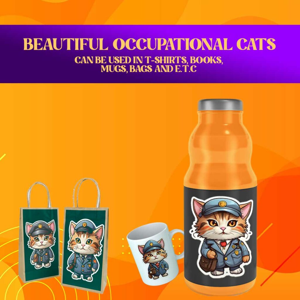 Cute Postman Cat Stickers PNG’s - MasterBundles