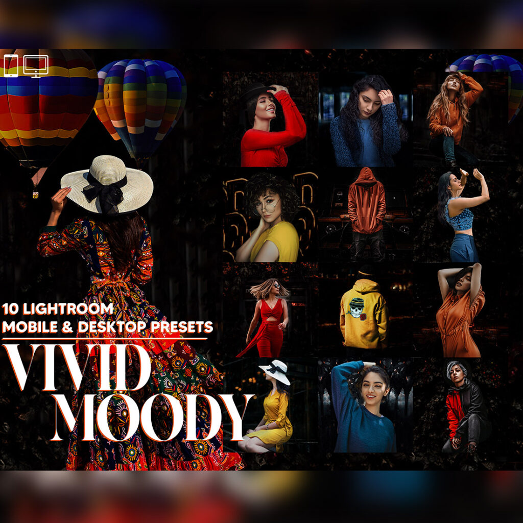 10 Vivid Moody Lightroom Presets, Dark Colorful Mobile Preset, Rich ...