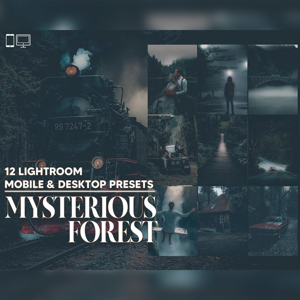 12 Mysterious Forest Lightroom Presets, Dreamy Moody Mobile Preset ...