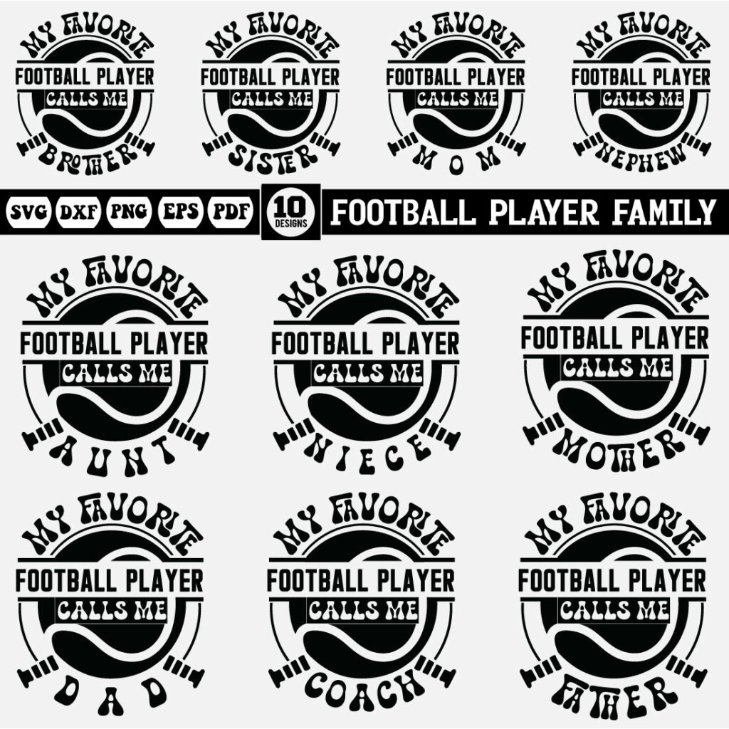Football Player Family Svg Bundle - MasterBundles
