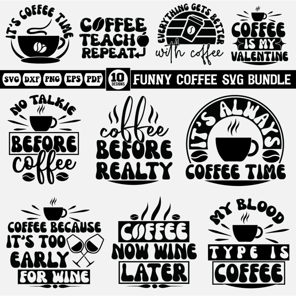 funny coffee Svg bundle - MasterBundles