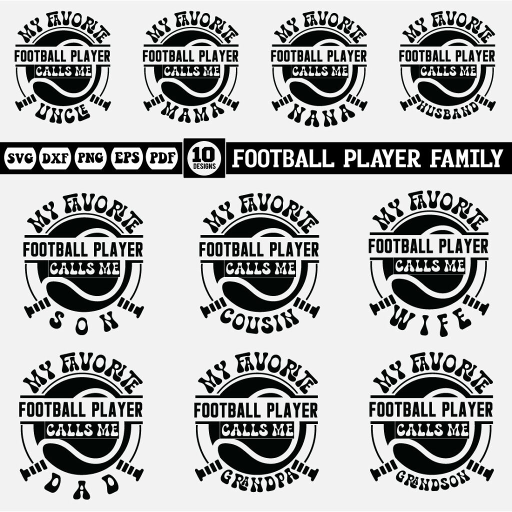 Football Player Family Bundle - MasterBundles