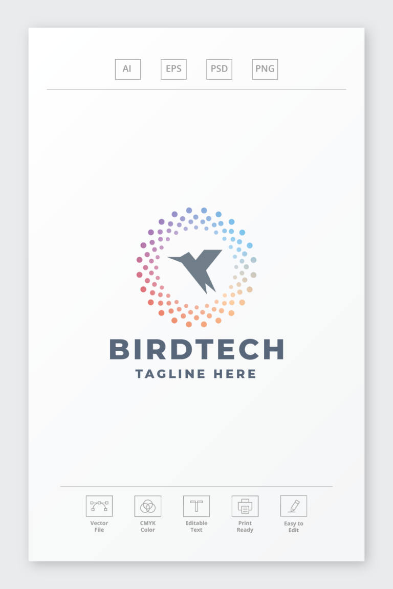 Bird Tech Logo - MasterBundles