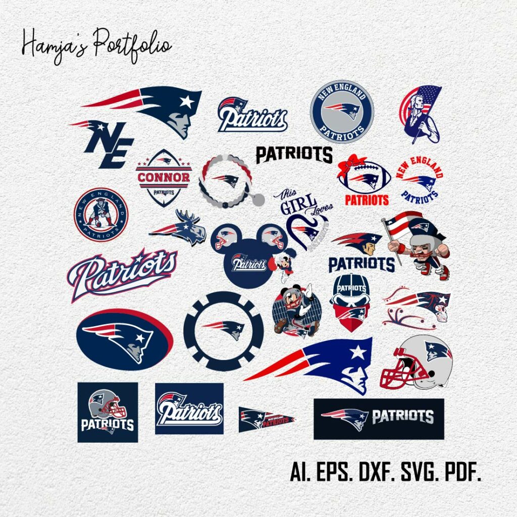 New England Patriots Vector Logo Svg - MasterBundles