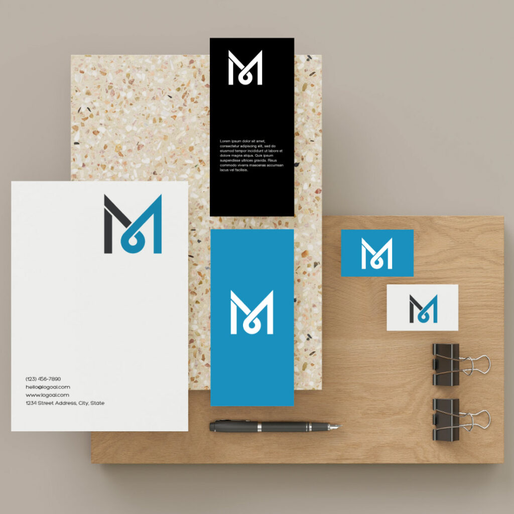 M Letter Logo Template-Brand Identity - MasterBundles