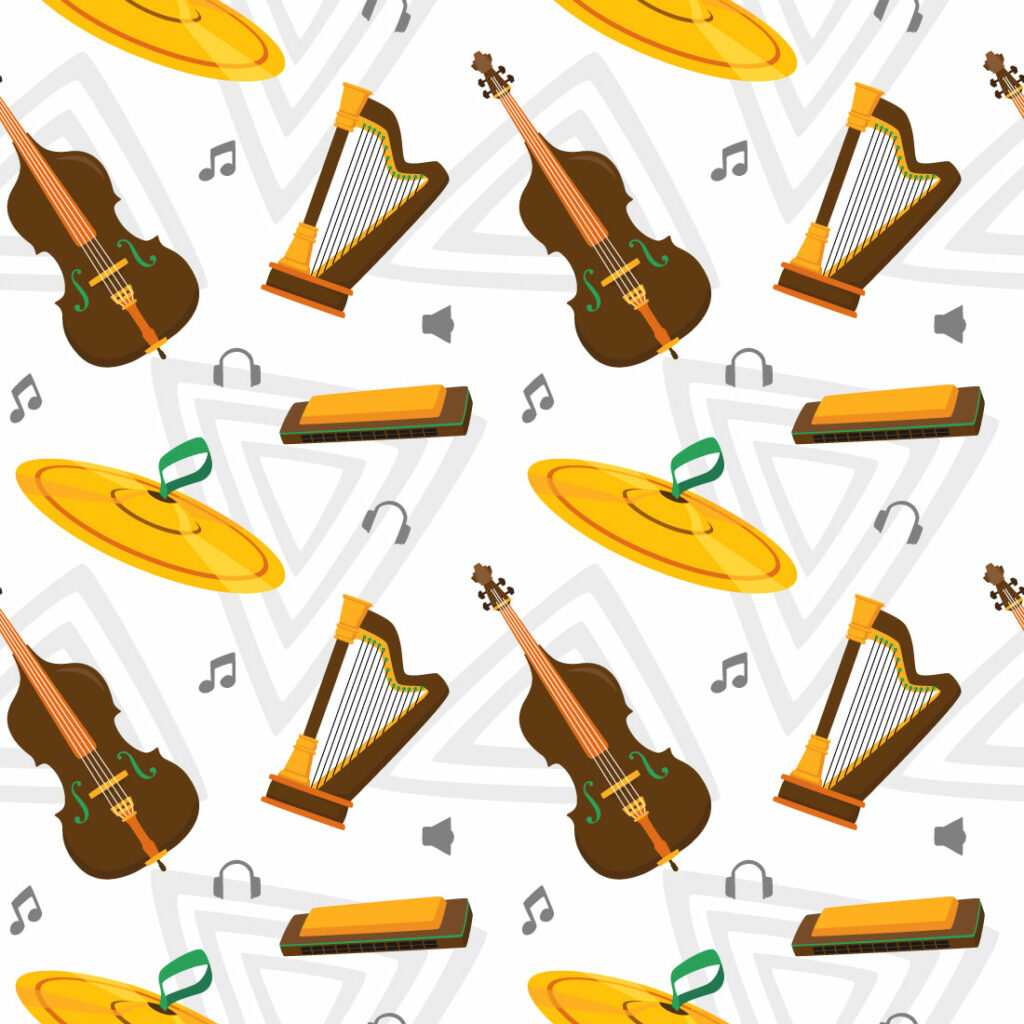 Musical Instrument Seamless Pattern - MasterBundles