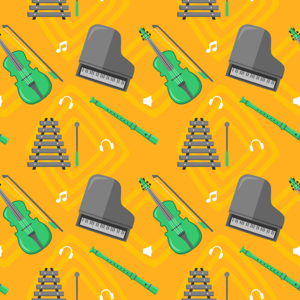 Musical Instrument Seamless Pattern - MasterBundles